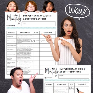 IEP and 504 Plan. Accommodations and Supplementary Aids Checklist. IEP ...