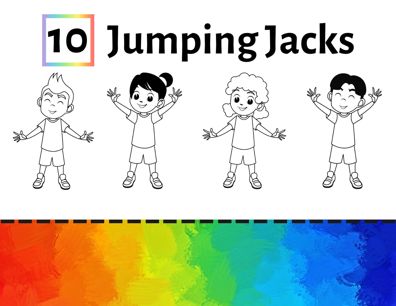 Brain Break Cards. Rainbow Theme. 5 Structured Fitness Posters - Etsy