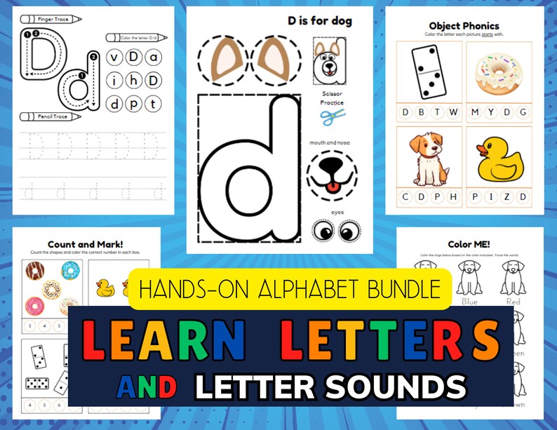 Alphabet Bundle. Learn Letters Letter Sounds. Alphabet Worksheets ...