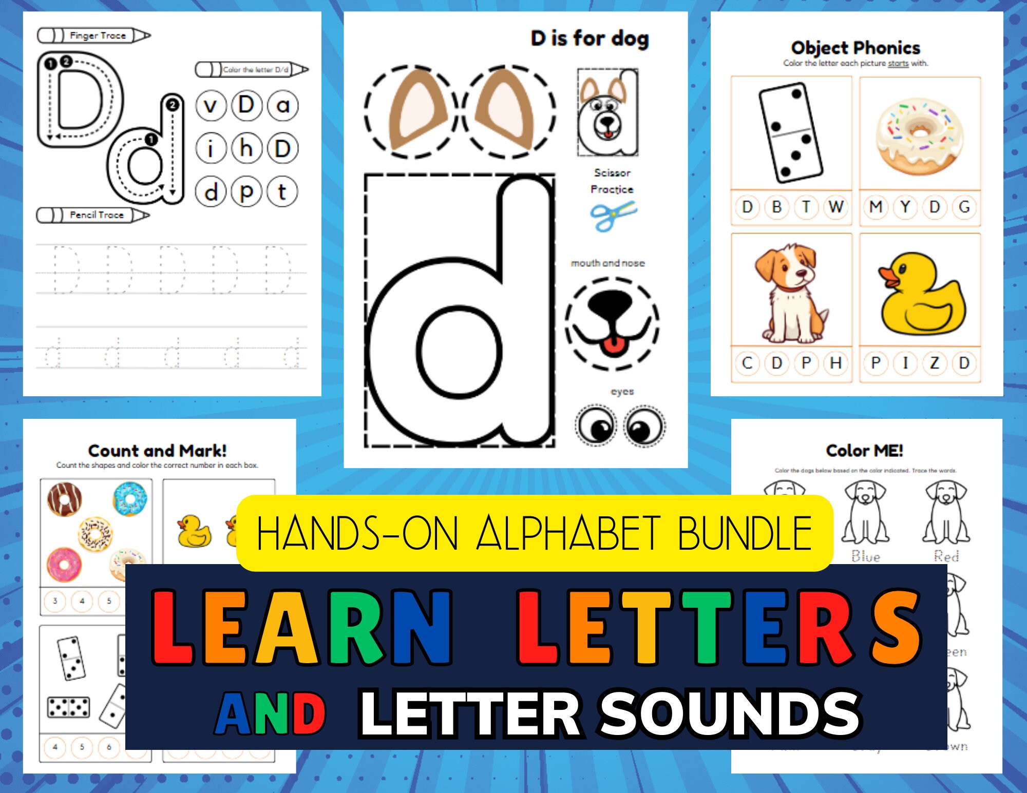Alphabet Bundle. Learn Letters Letter Sounds. Alphabet Worksheets ...