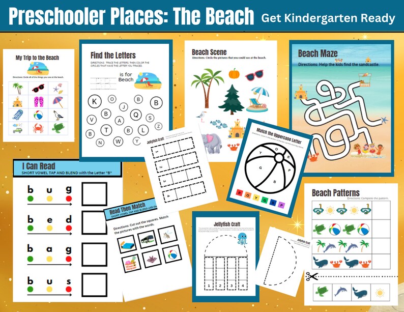 Beach Toddler Activities. Printable Unit Study for Kids. Tot School ...