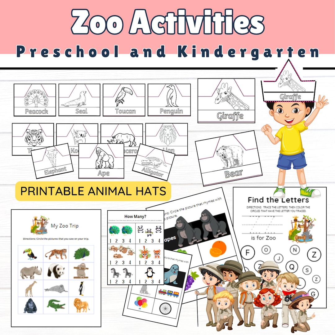 Zoo Toddler Activities. Printable Hats for Your Zoo Pals. Printable ...