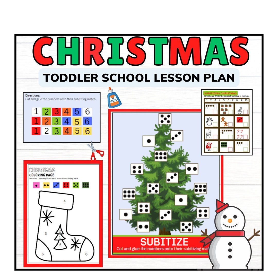 Subitizing Christmas Toddler Activities. Printable Unit of Study for ...