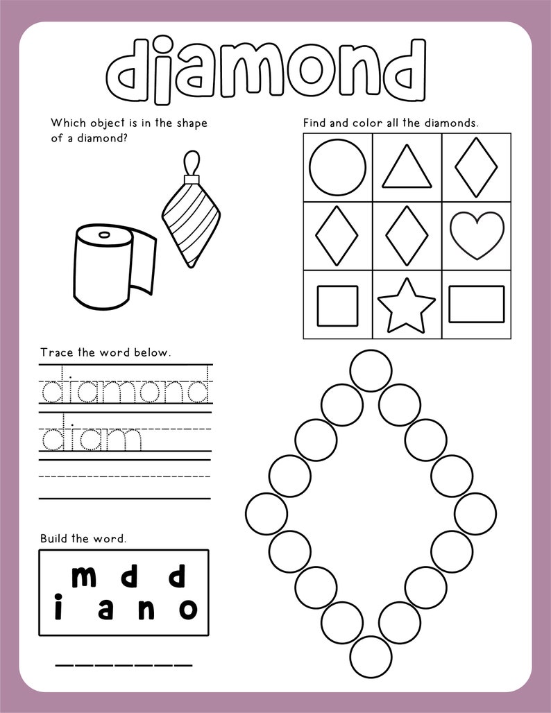 Learning Shapes With Play Doh Mats. Shape Recognition With - Etsy