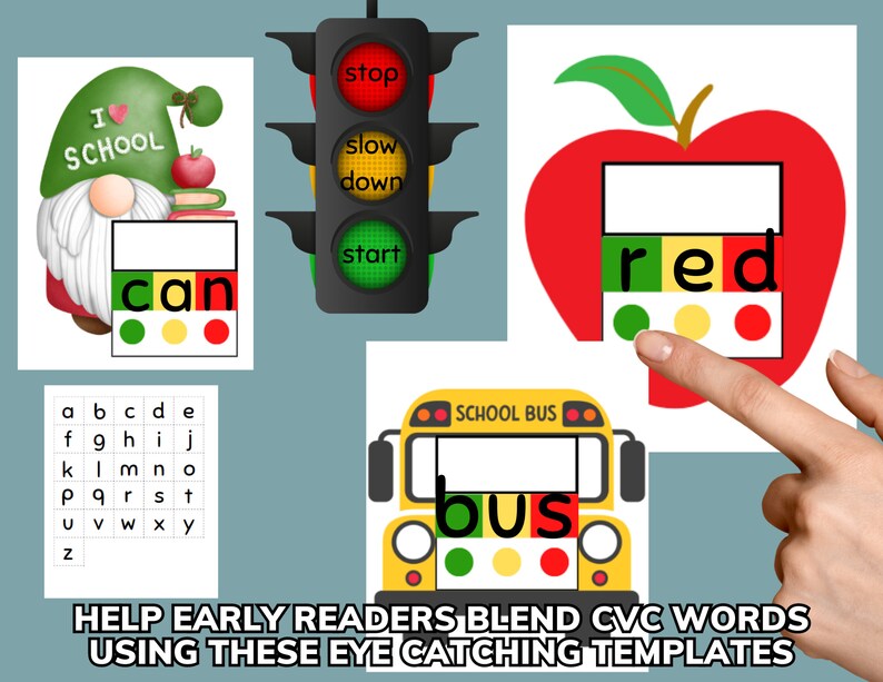 Learn to Read CVC Words. Learn Letters and Blend Sounds With Eye ...