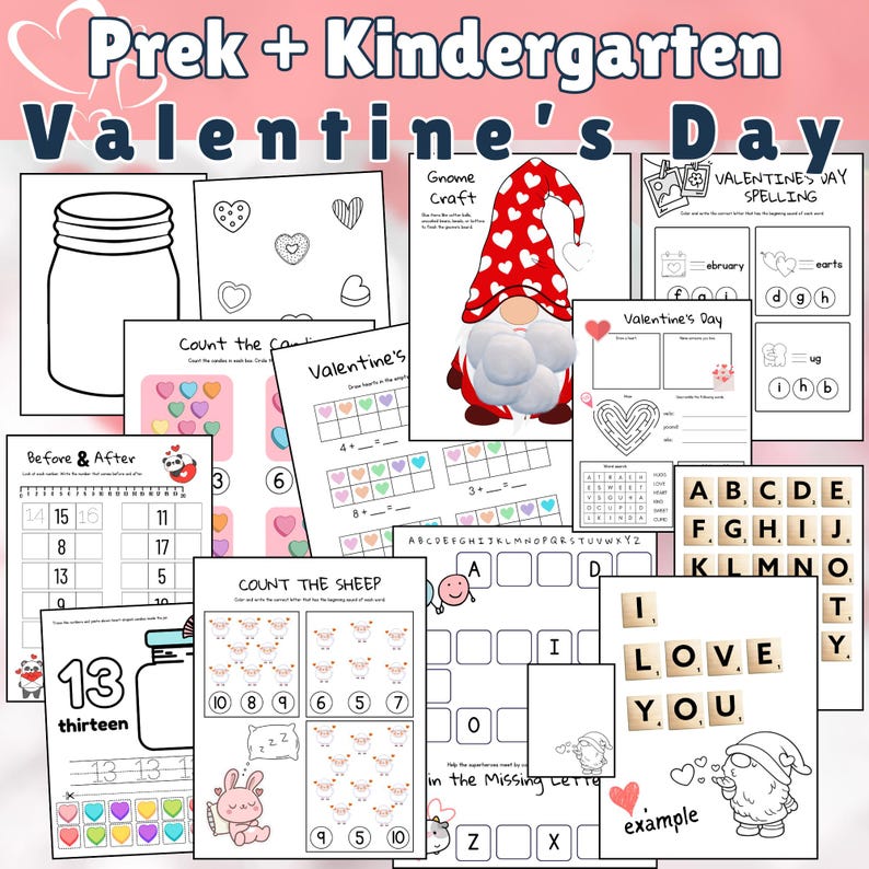 Valentine's Day Activity Packet for Young Learners. Crafts, Love Letter ...