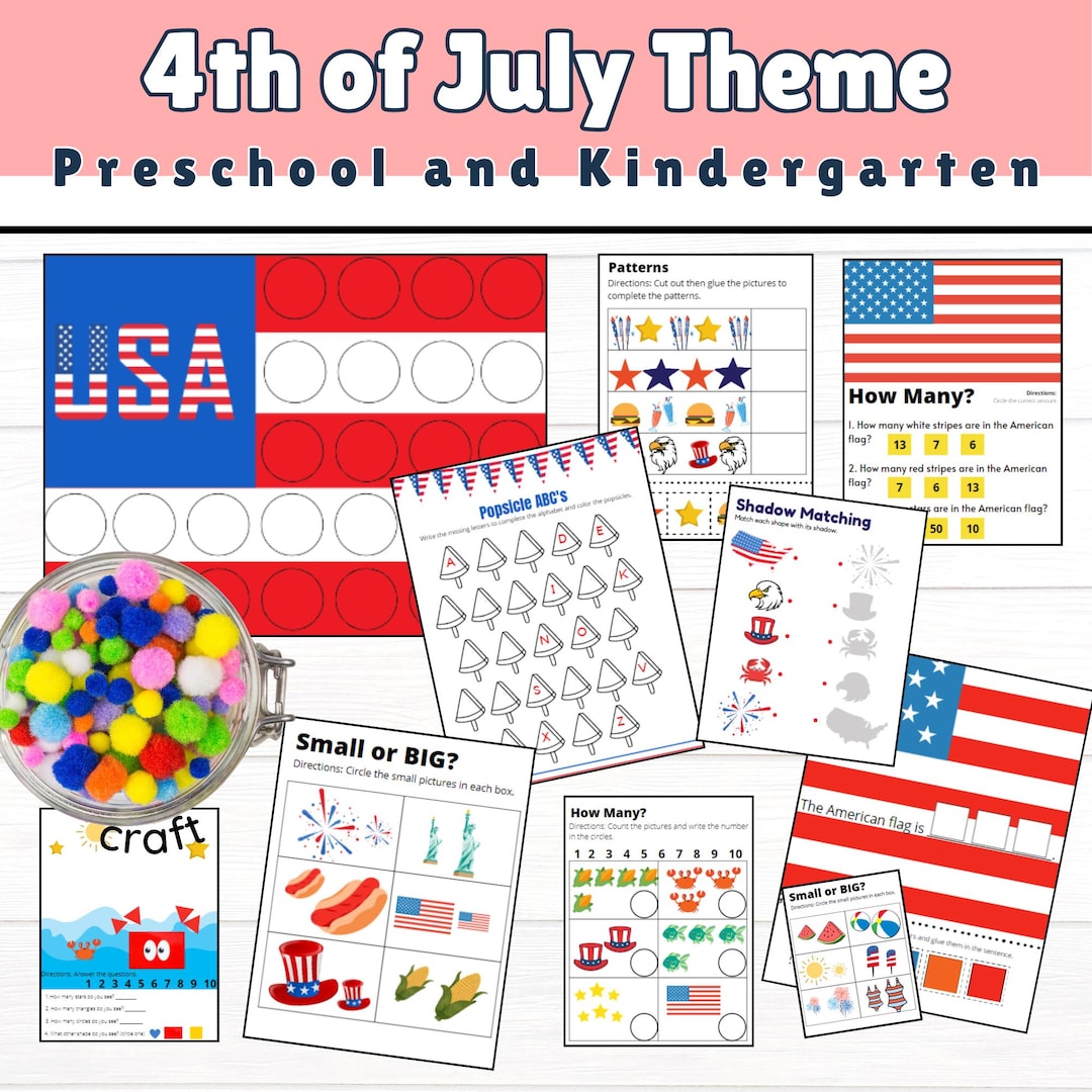4th of July Toddler Activities. Homeschool Preschool Curriculum ...