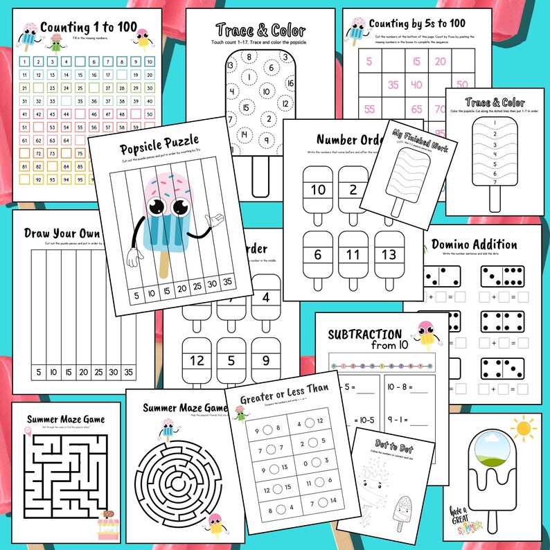 Popsicle Math Packet: Fun & Engaging Learning for Preschool and ...