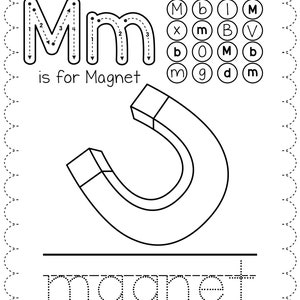 Back to School Alphabet Worksheets. Color the Picture. Look For, Trace ...