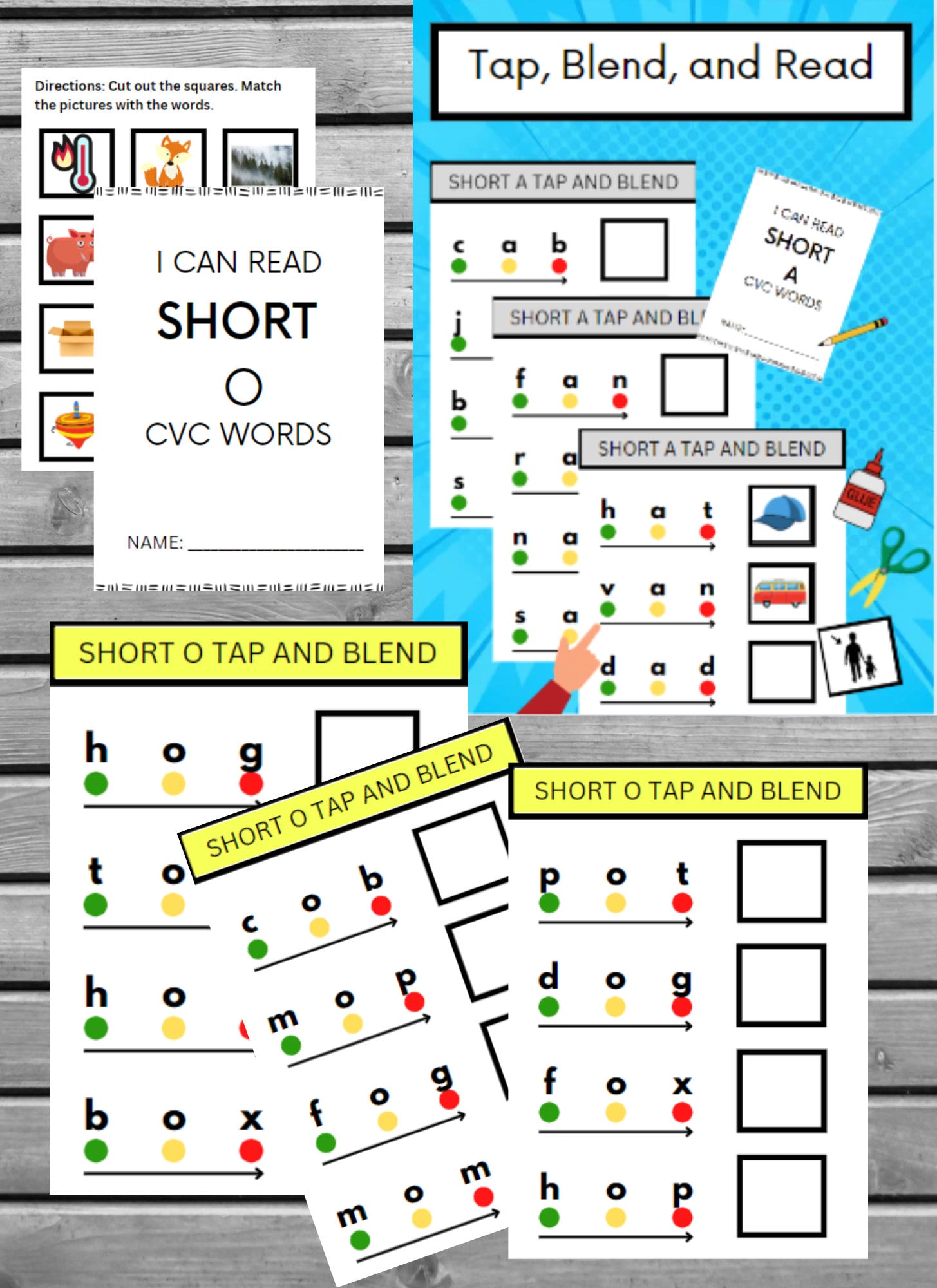 Learning to Read. I Can Read Booklets. Short Vowel Sounds. Homeschool ...