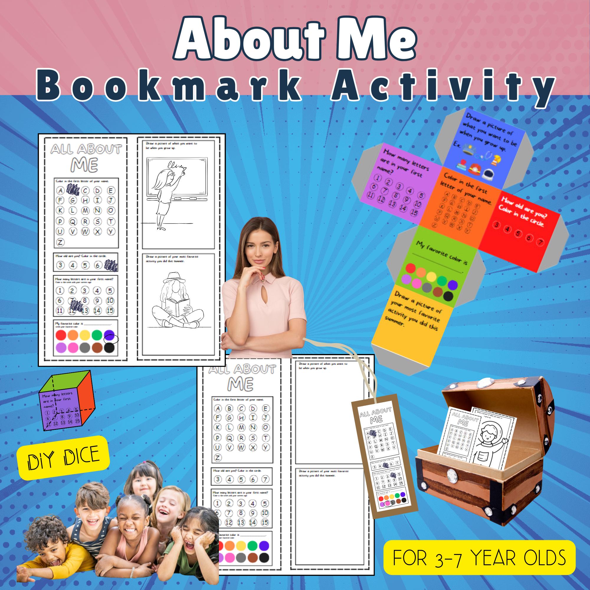 All About Me DIY Bookmarks. Get to Know You Game. Back to School ...