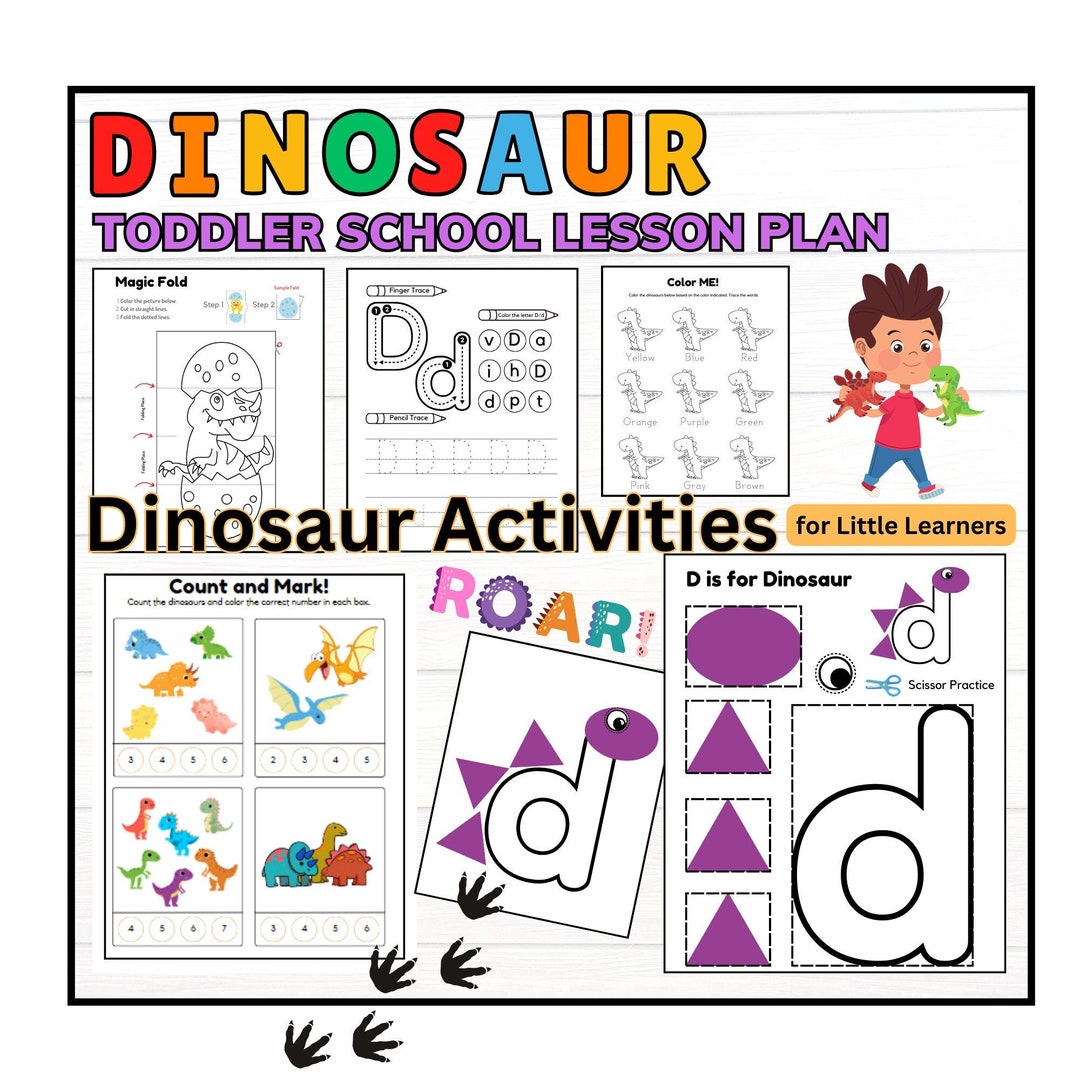 Dinosaur Theme Worksheets and Activities for Toddlers and Preschoolers ...