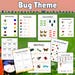 Bug Theme Education Activities. Kindergarten Worksheets With Different ...