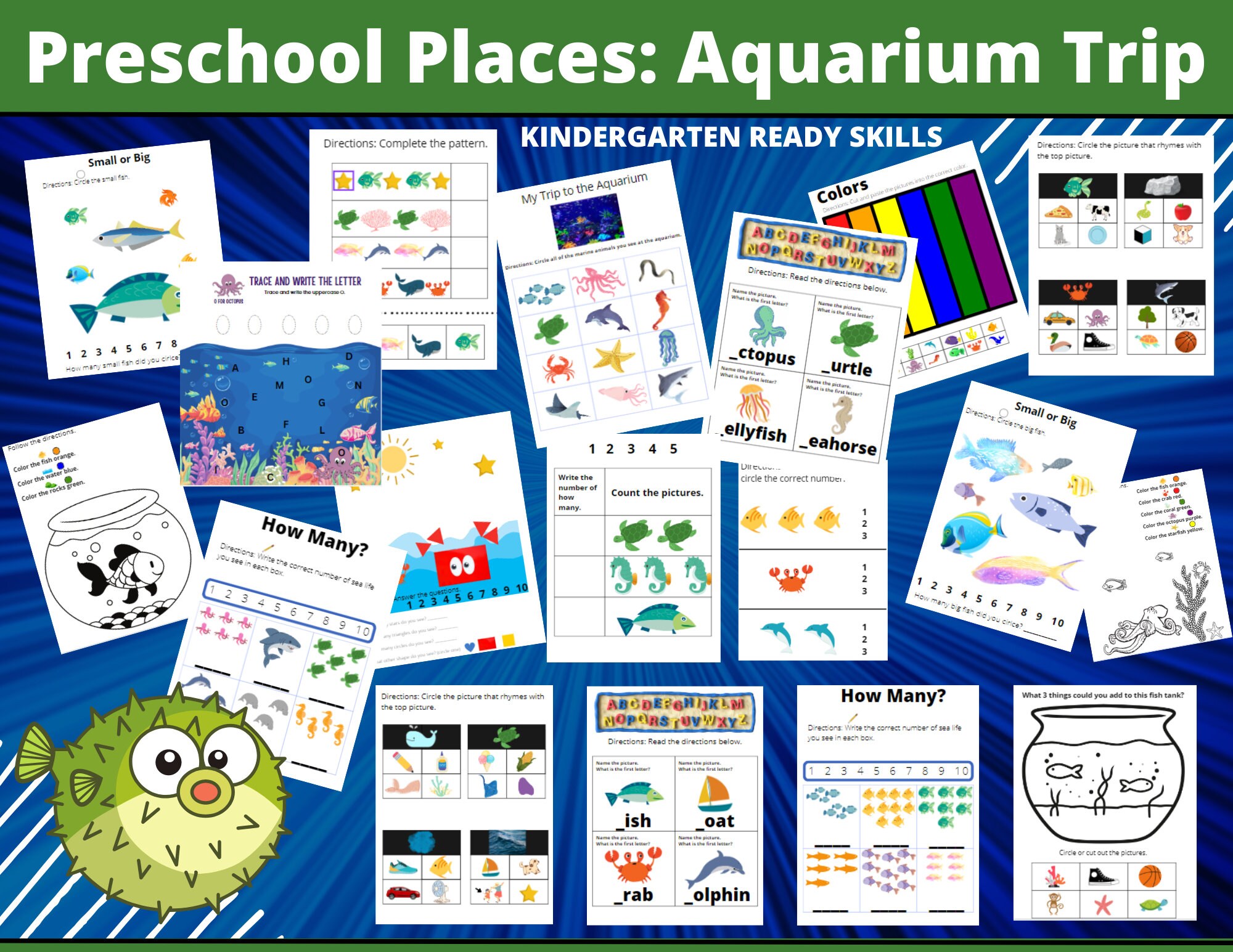 Aquarium Toddler Activities. Printable Unit of Study for Kids ...