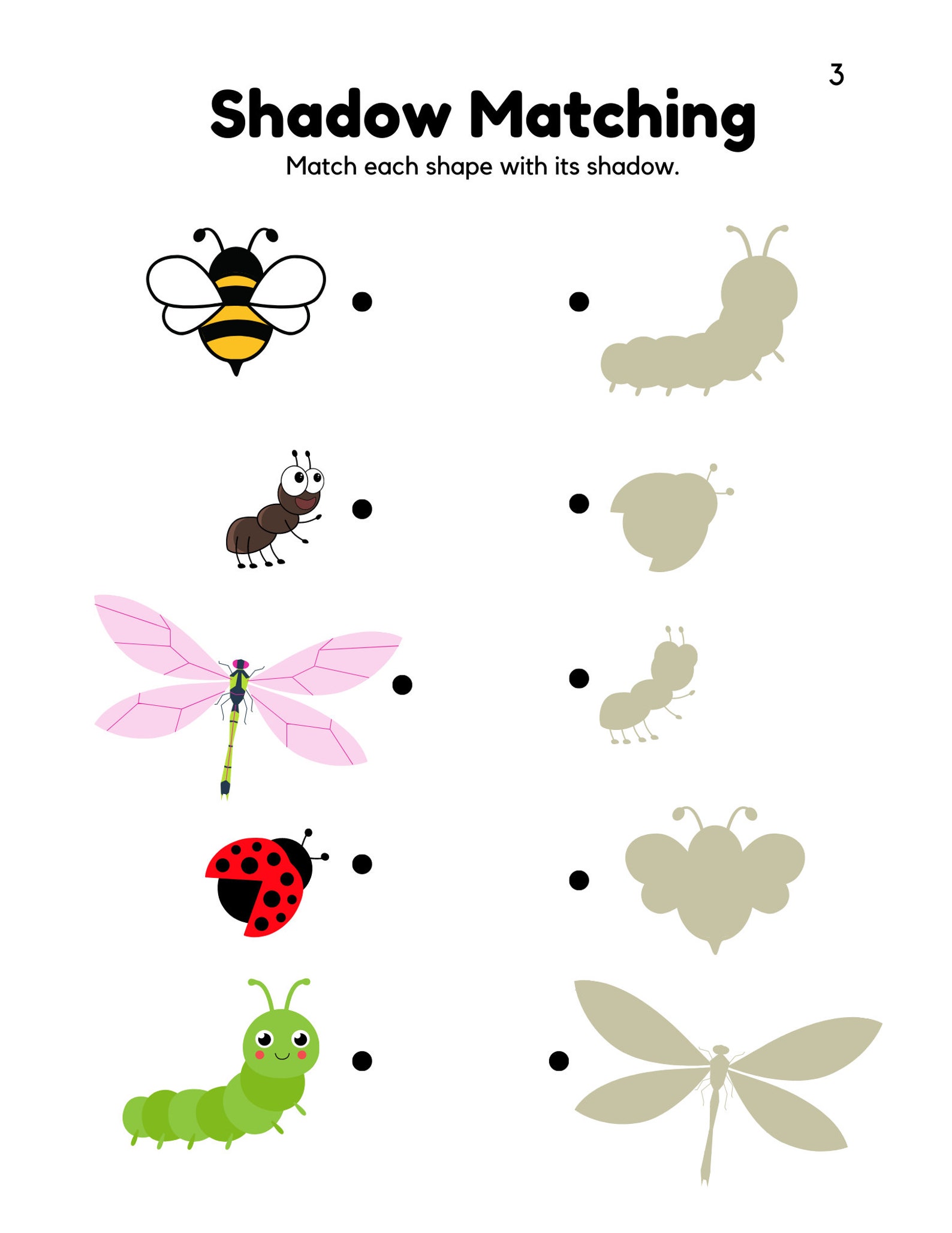 Bug Theme Education Activities. Kindergarten Worksheets With Different ...