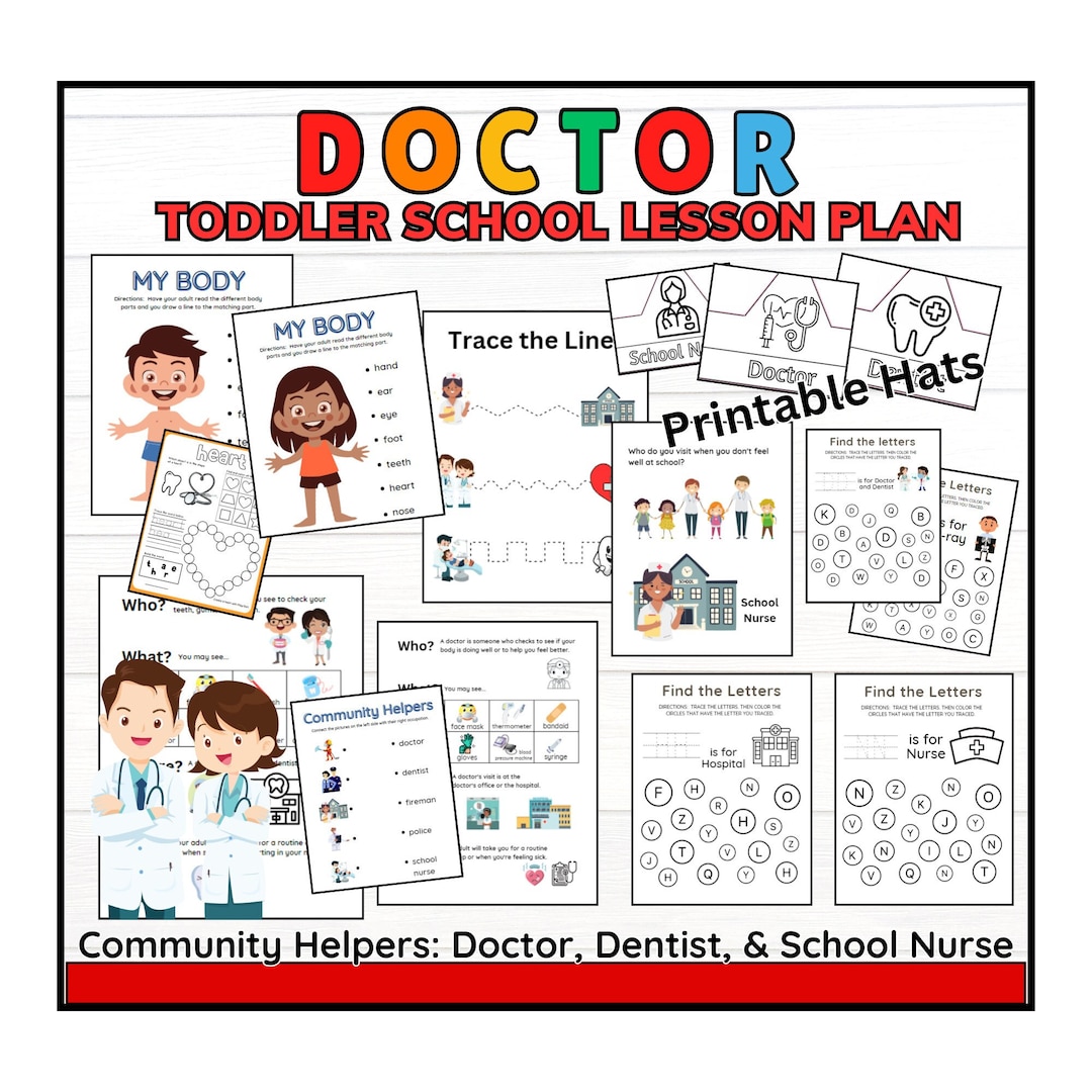 Doctor Toddler Activities. Wellness Visit Tot School Lesson Plans ...