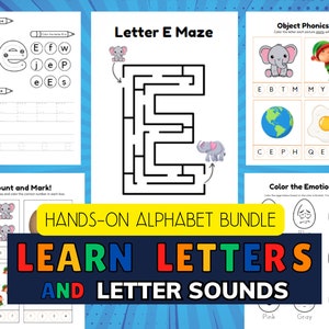 Alphabet Bundle. Learn Letters Letter Sounds. Alphabet Worksheets ...