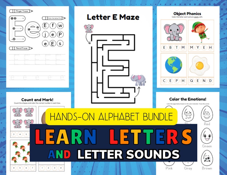 Alphabet Bundle. Learn Letters Letter Sounds. Alphabet Worksheets ...