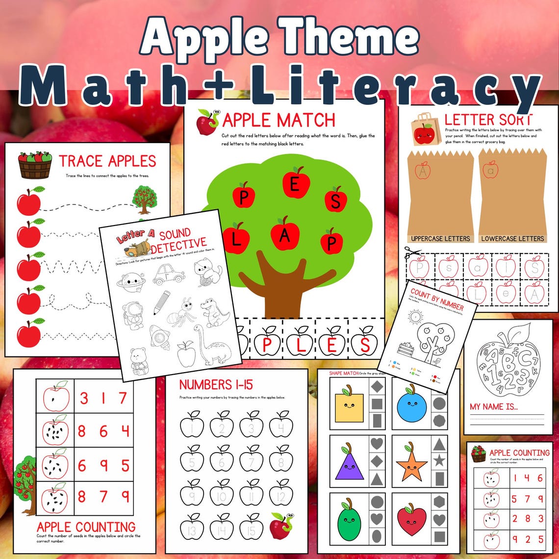 Apple Theme Preschool Activities. Extension Activity. Literacy, Early ...