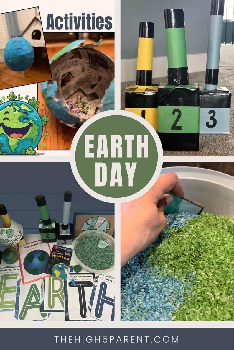 Earth Day Hat Craft Templates. Play Dough Mats. Hands-on Activities for ...