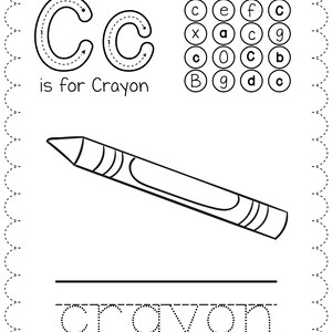 Back to School Alphabet Worksheets. Color the Picture. Look For, Trace ...