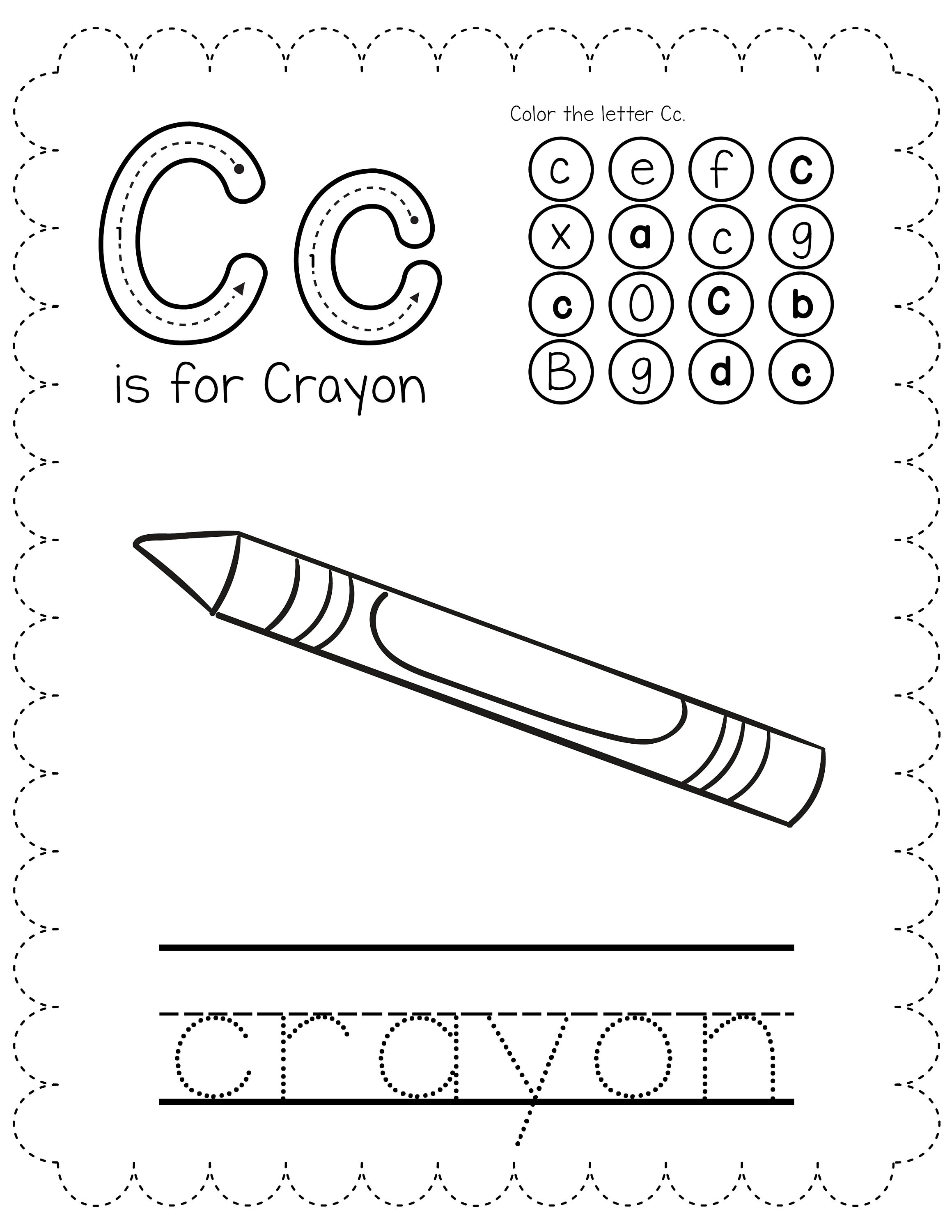 Back to School Alphabet Worksheets. Color the Picture. Look For, Trace ...