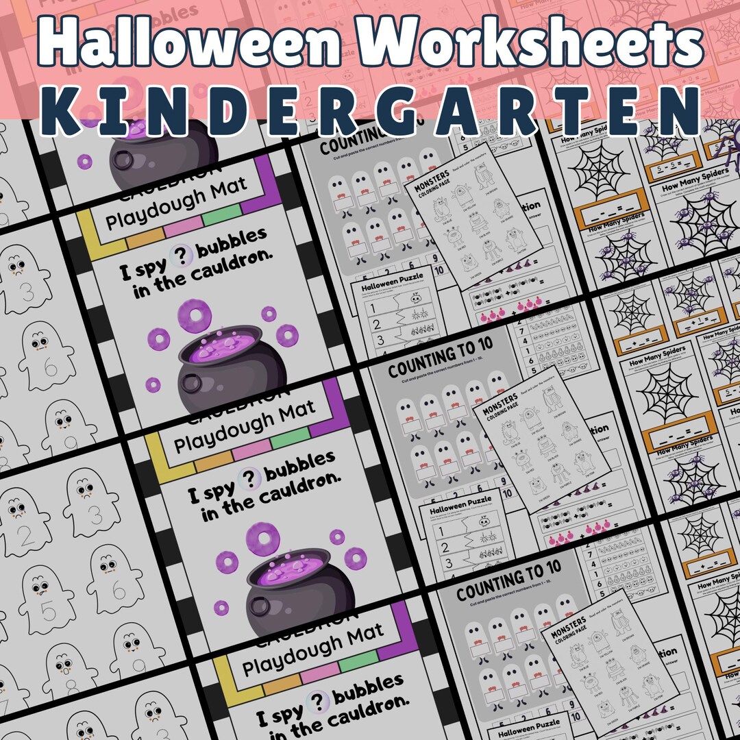 Math Halloween Fun for Preschoolers and Kindergartners. Math Centers ...
