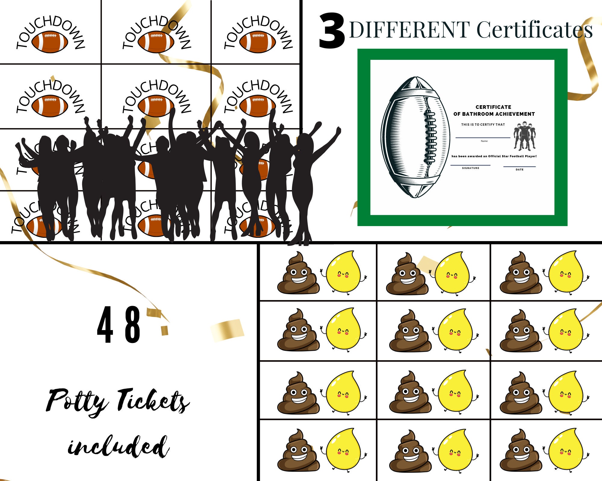 Potty Training. Potty Training Chart. Football Theme to Inspire ...