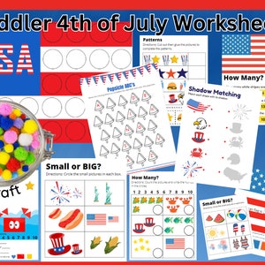 4th of July Toddler Activities. Homeschool Preschool Curriculum ...