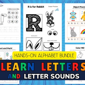 Alphabet Bundle. Learn Letters Letter Sounds. Alphabet Worksheets ...