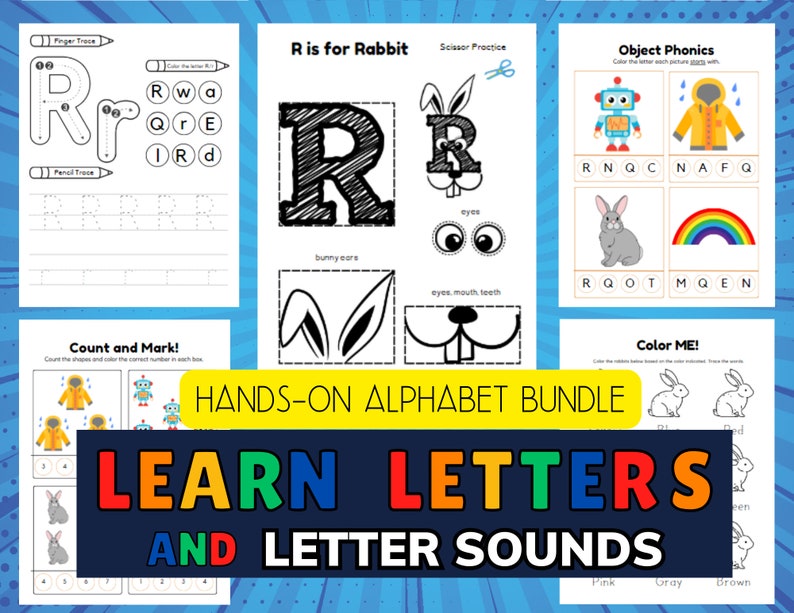 Alphabet Bundle. Learn Letters Letter Sounds. Alphabet Worksheets ...