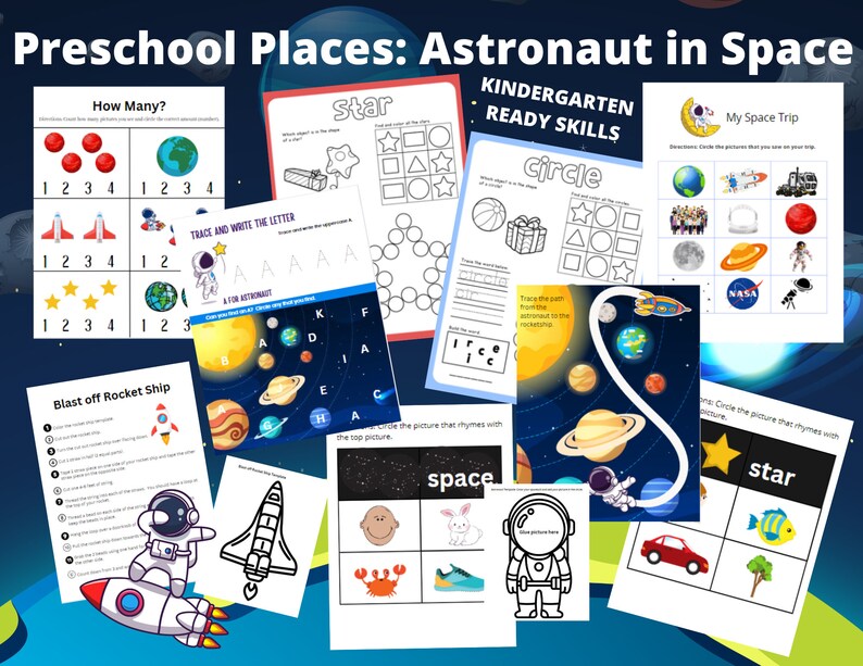 Space Printable Unit Study for Kids. Space Toddler Activities and Space ...
