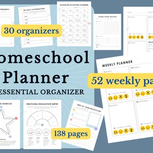Year at a Glance and Week at a Glance Homeschool Planner. - Etsy