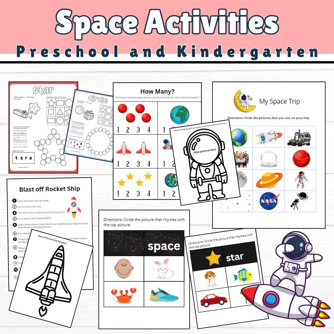 Space Printable Unit Study for Kids. Space Toddler Activities and Space ...