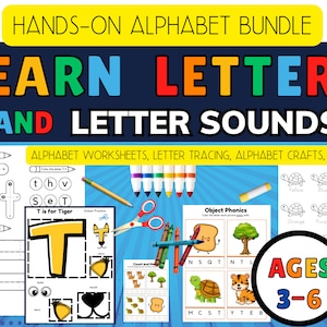 Alphabet Bundle. Learn Letters Letter Sounds. Alphabet Worksheets ...