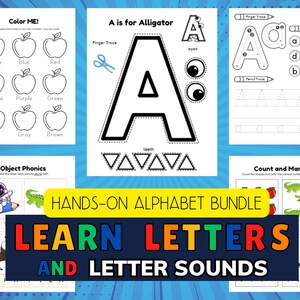 Alphabet Bundle. Learn Letters Letter Sounds. Alphabet Worksheets ...