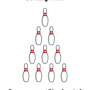 Bowling Themed Kindergarten Math Review. Counting Worksheets, Coloring ...
