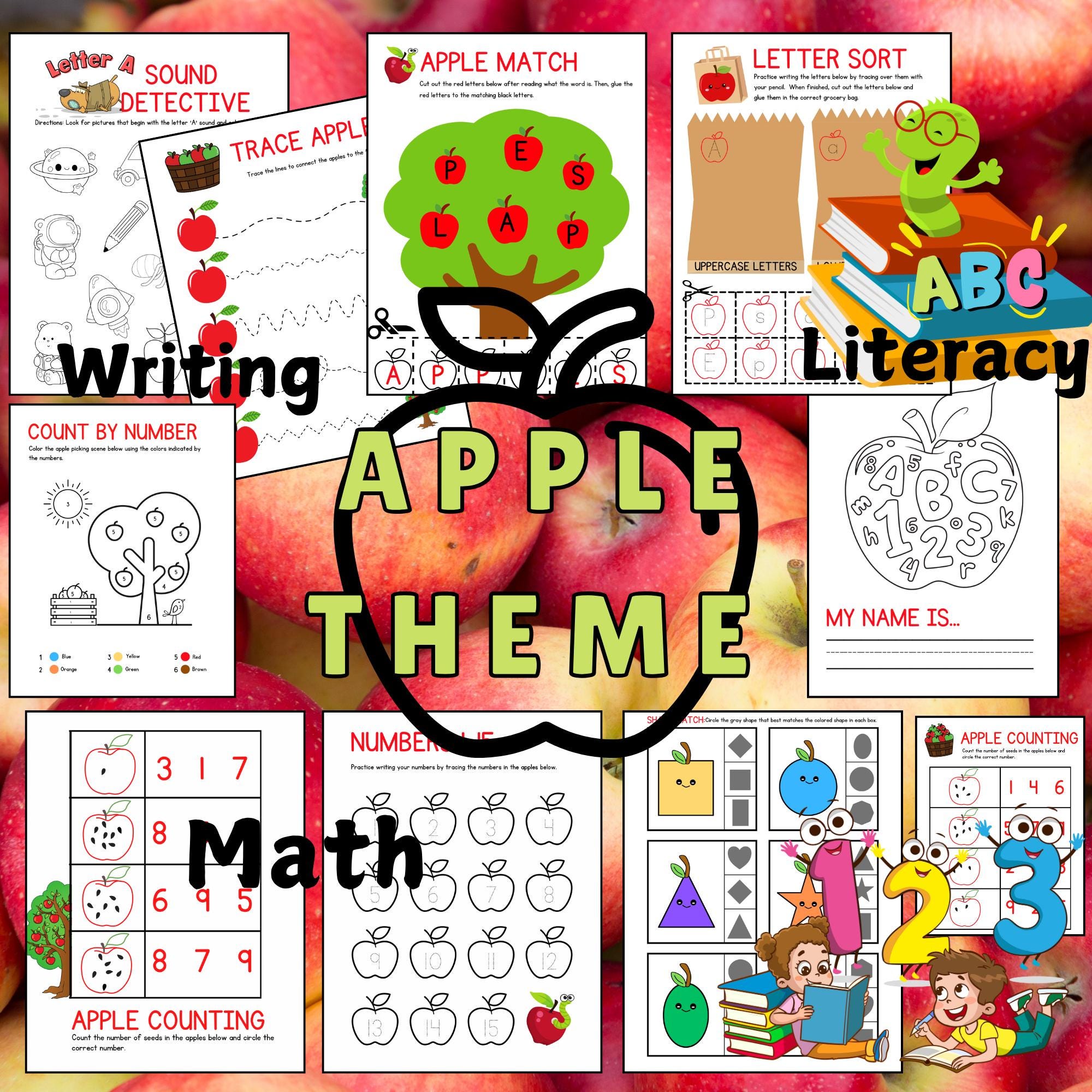 Apple Theme Preschool Activities. Extension Activity. Literacy, Early ...