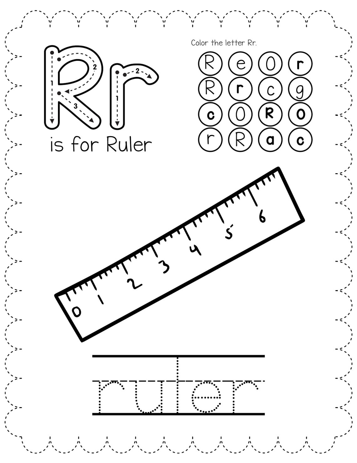 Back to School Alphabet Worksheets. Color the Picture. Trace - Etsy