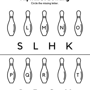 Bowling Themed Kindergarten Math Review. Counting Worksheets, Coloring ...