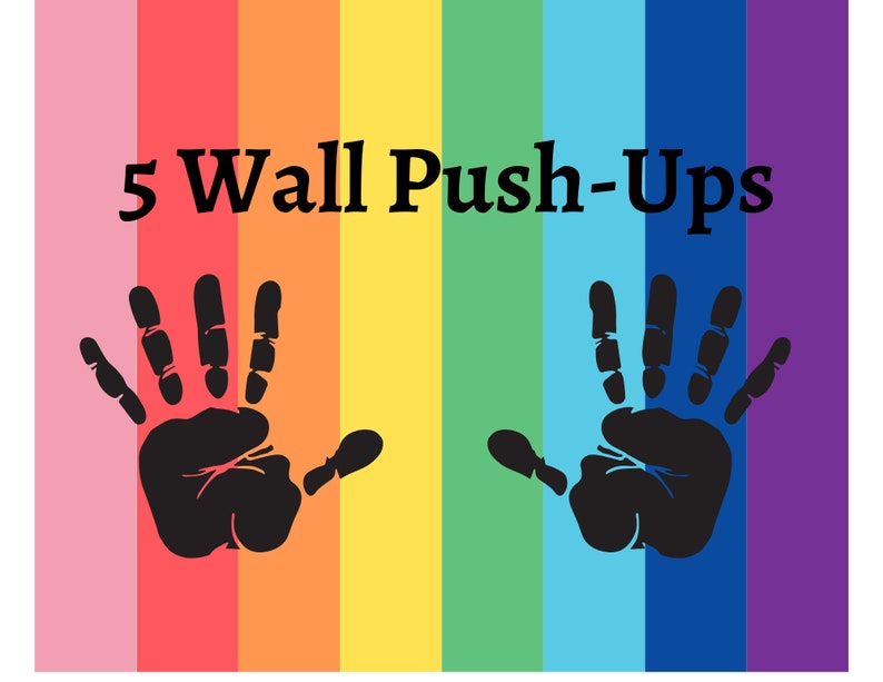 Brain Break Cards. Rainbow Theme. 5 Structured Fitness Posters - Etsy