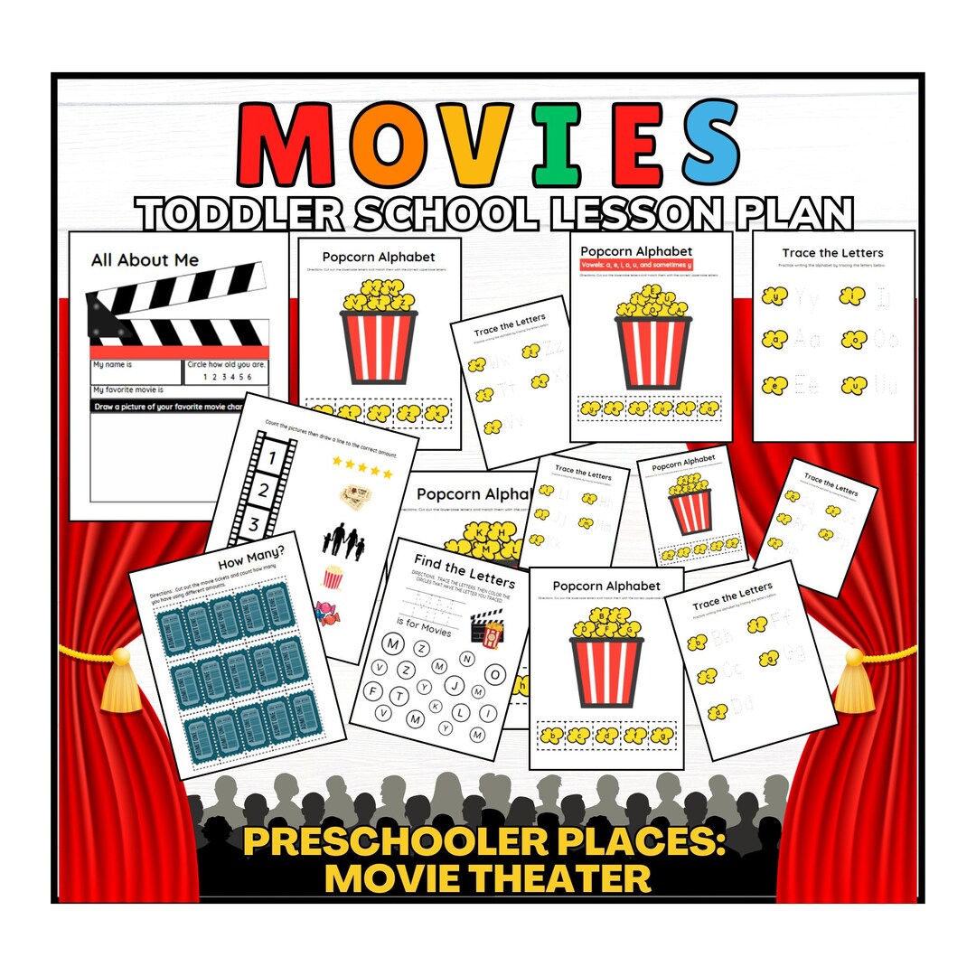 Movie Theater Toddler Activities. Homeschool Preschool Curriculum. Tot ...