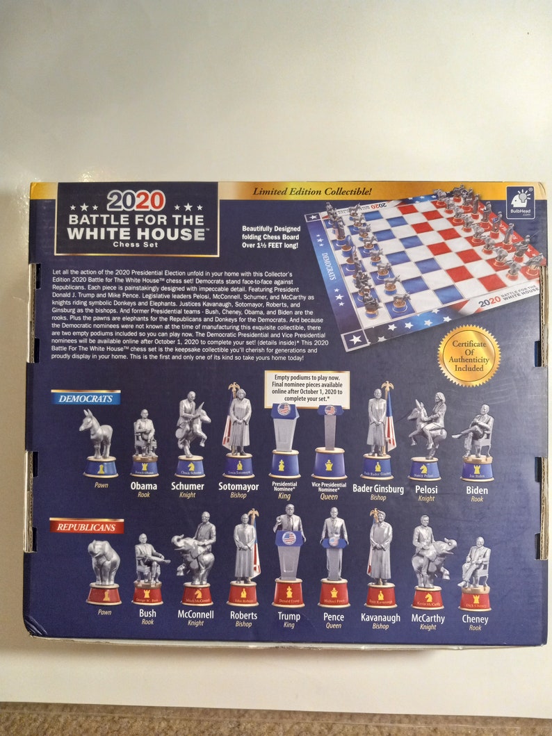 2020 Battle for White House Chess Set - Etsy