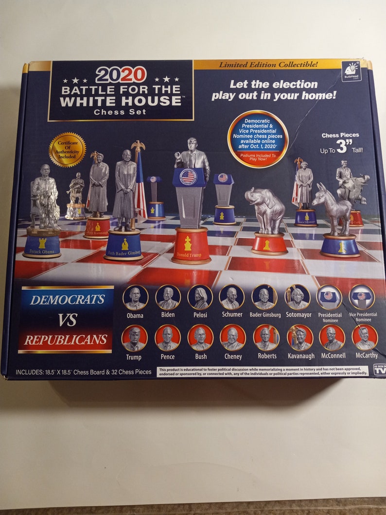 2020 Battle for White House Chess Set - Etsy