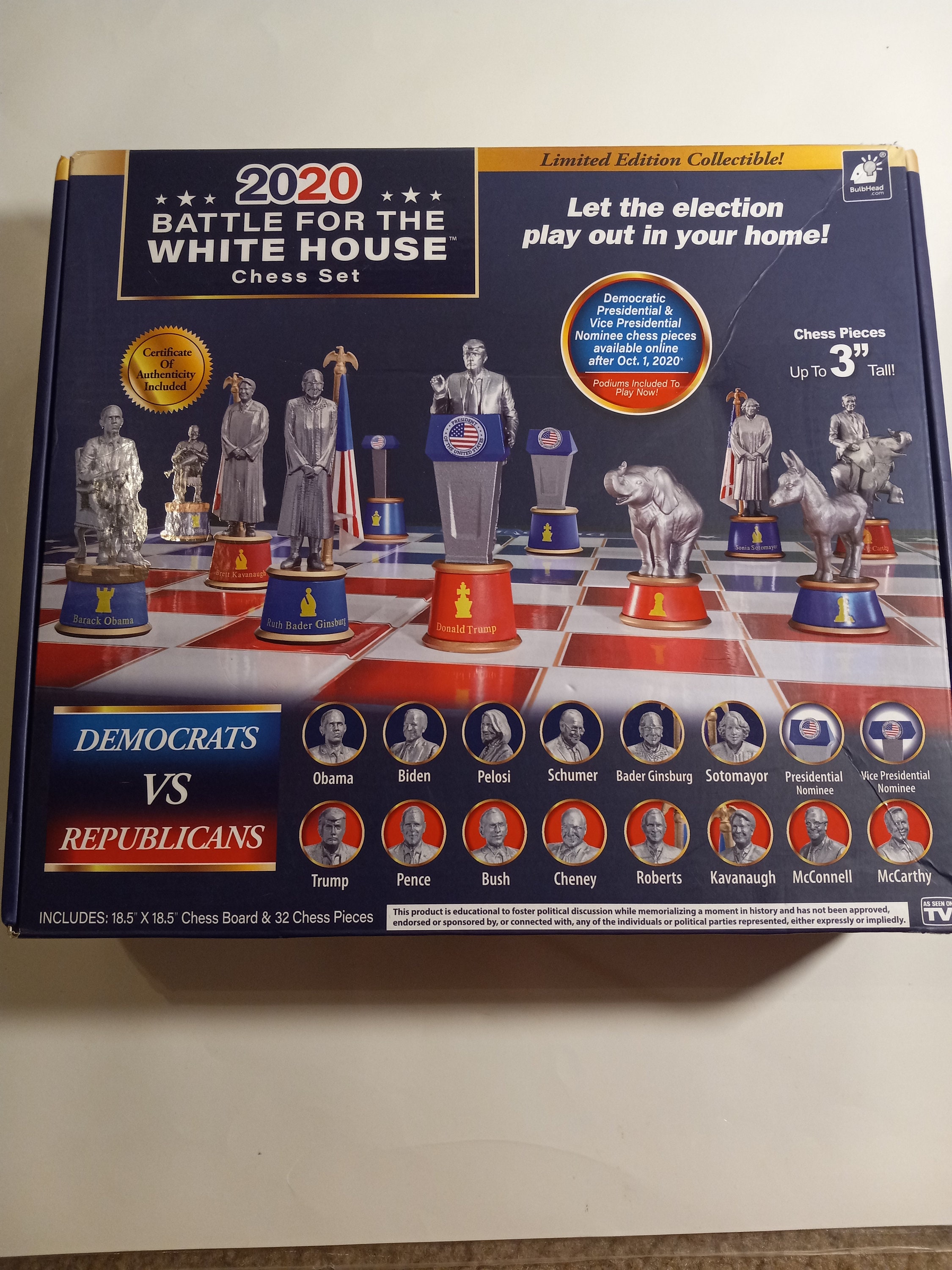 2020 Battle for White House Chess Set - Etsy