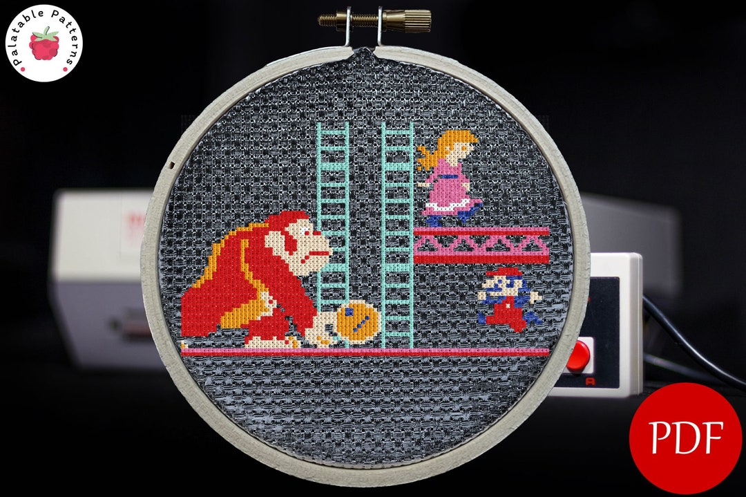 Retro Donkey Kong Cross Stitch Pattern - Etsy