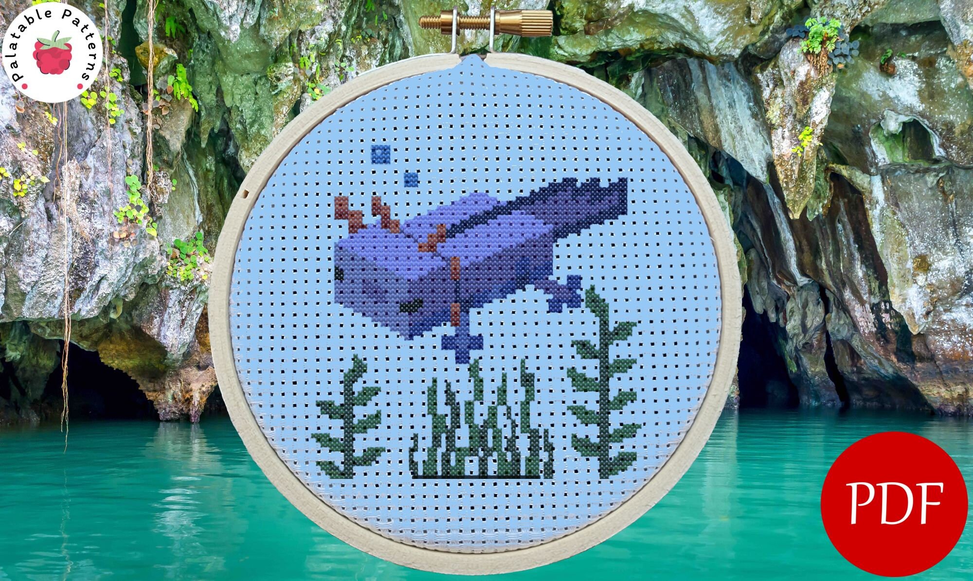Minecraft Axolotl Cross Stitch Pattern - Etsy
