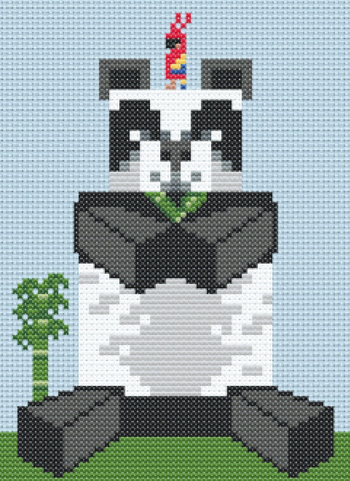Minecraft Panda Cross Stitch Pattern - Etsy