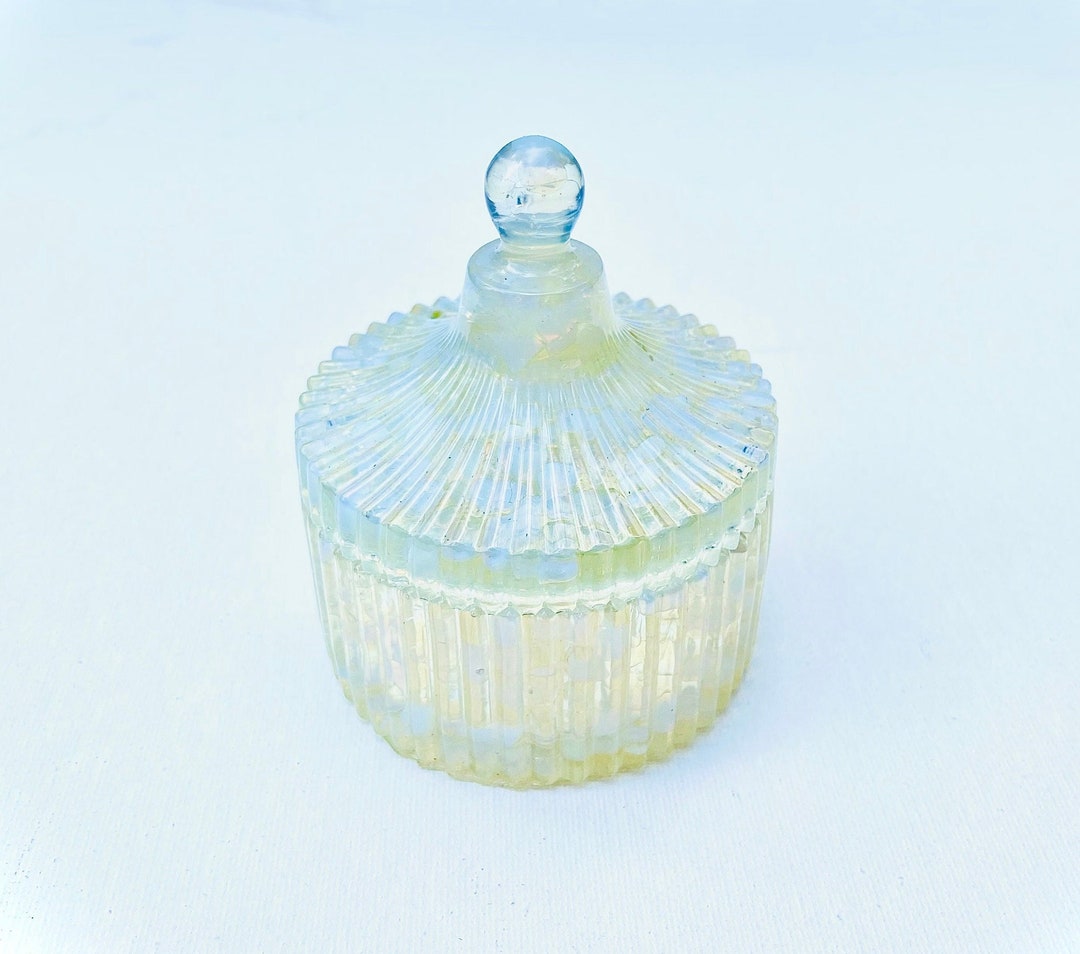 Opalite Small Resin Decorative Box Gift Opal Crystal Lovers Handmade ...
