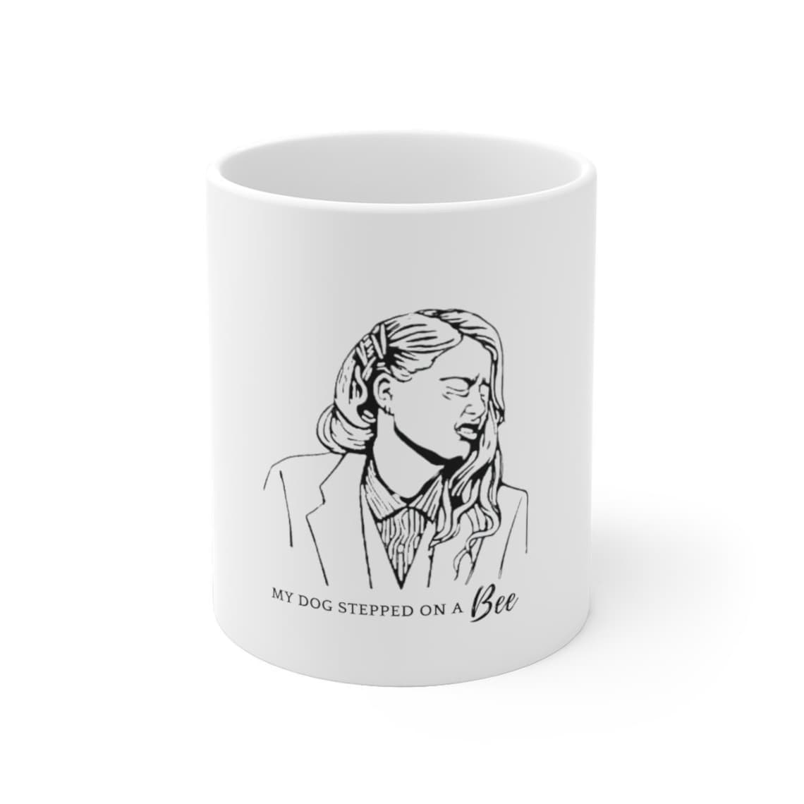 Amber Heard My Dog Stepped on a Bee Meme White Ceramic Mug - Etsy